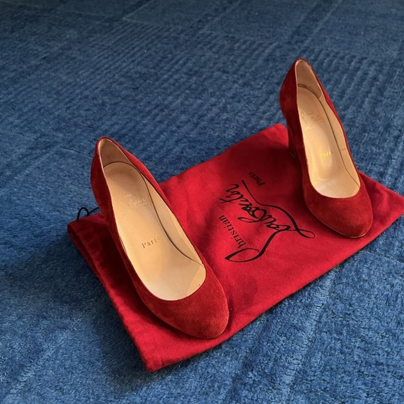 Christian Louboutin | Shoes | Christian Louboutin Red Pumps Wedge Heels ...